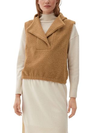 s.Oliver Damen 2123839 Sweatshirt rmellos, Braun, 48 EU