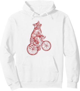 Seembo Waschb&auml;r Radfahren Fahrrad Lustiges Tier Biker Reitrad Pullover Hoodie