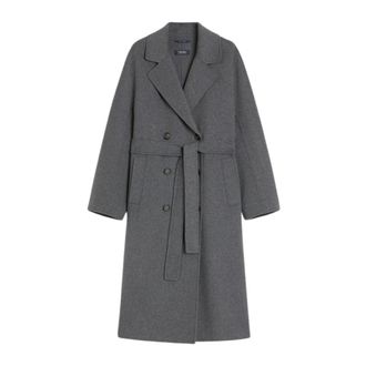 Max Mara Wollmantel mit doppelreihiger Knopfleiste - - Coats - Damen - Grau - 2XS