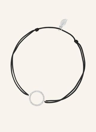 Leaf Freundschaftsarmband Circle Aus 18 Karat Wei&szlig;gold Mit Diamanten schwarz