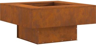 vidaXL Vidaxl - Feuerplatz Braun 80 x 80 x 40 cm Witterungsbest&auml;ndiger Stahl
