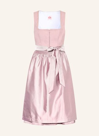 Spieth & Wensky Dirndl Holma Im Materialmix rosa