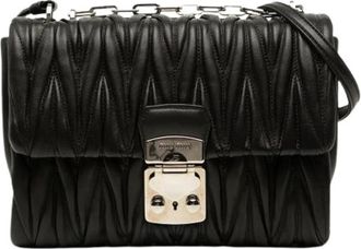 Miu Miu Pre-owned Matelass&eacute; Nappa Schultertasche - - Pre-owned - Damen - Schwarzk - ONE SIZE