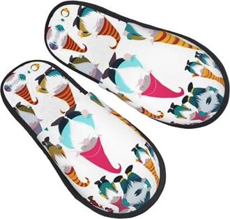 Generic L&eacute;g&egrave;re Pantoufles Impression de gnomes rigolos de No&euml;l Chausson Maison Chaud Chaussons Homme pour Int&eacute;rieur Ext&eacute;rieur Maison M