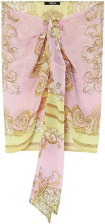 Versace Femme, Maillots de bain, Multicolore, Taille: 38 FR Barocco Print Short Sarong