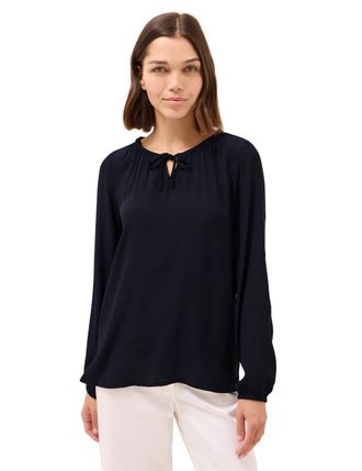 Cecil Damen 3412012 Crepe Bluse, urban Dark Blue, Medium