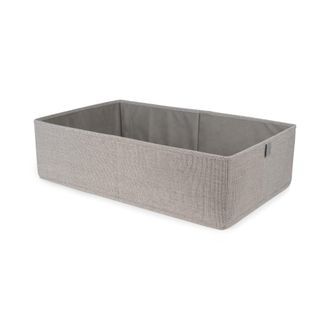 Compactor Aufbewahrungsbox aus Oxford-Stoff Grau Größe L 56x36x16,5 cm - Faltbare Box mit Griff für Kleidung, Bettwäsche und Accessoires - Ordnungssystem für Sc