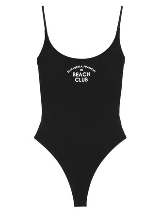 Elisabetta Franchi maillot de bain à logo imprimé - Noir