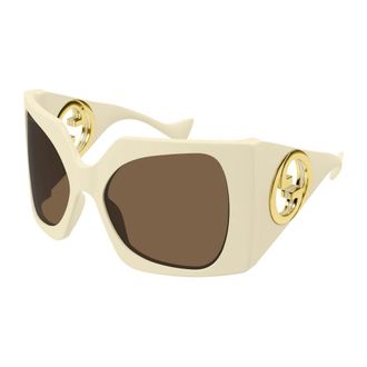 Gucci Stylische Sonnenbrille Schwarzer Rahmen - - Accessories - Damen - Beige - 64 MM