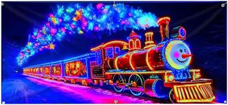 Generic Garage Weihnachtsabdeckung,LED Festliche Party Dekoration f&uuml;r Innen- und Au&szlig;enbereich,Winter Weihnachts Garagentor Abdeckung | f&uuml;r Haus, Garten, Wand,