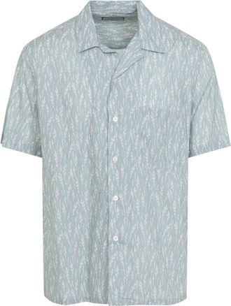 Canali Homme, Chemises, Bleu, Taille: S Printed Shirt