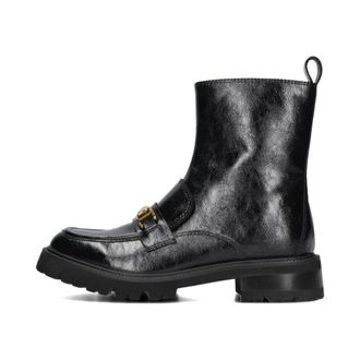 Twinset Schwarze Lederlook Damenstiefel - - Shoes - Damen - Schwarzk - 39 EU