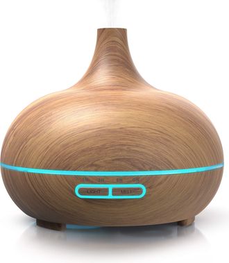 Arendo 300ml Aroma Diffuser für Duftöle, Ultraschall Luftbefeuchter Aromatherapie Öle Diffusor, Raumbefeuchter Raumduft, Aroma Diffuser ätherische öle, Raume