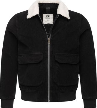 Ragwear Herren Cordjacke wasserdichte und atmungsaktive Übergangsjacke aus Kord Aviss YOUMODO Black Gr. XL