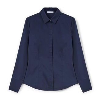 Motivi Femme, Blouses et Chemises, Bleu, Taille: 34 FR Chemise Popeline