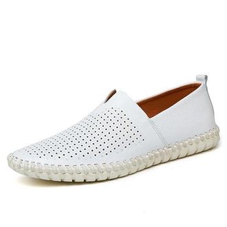 Generic Mocassins for Hommes, d&eacute;tails de Couture en Peau de Vache, Bout Rond, antid&eacute;rapants, Confortables, Flexibles, Talon Plat, Bal de Promo, Marche, &agrave; Enfi