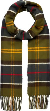 Barbour Yaxley tartan fringed scarf - Vert