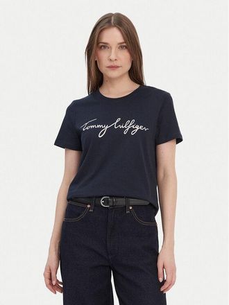 Tommy Hilfiger T-Shirt Heritage Graphic Tee WW0WW24967 Dunkelblau Regular Fit