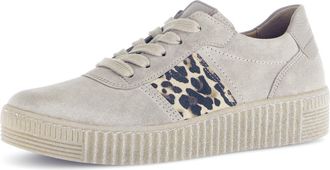 Gabor Damen Low-Top Sneaker, Frauen Sneaker,Leder-Sohle,Merlot,Sport-Dynamic,g-Weite,glatt-Leder,antikrosa,Gold,Silk/Natur/Rabbit,38.5 EU / 5.5 UK