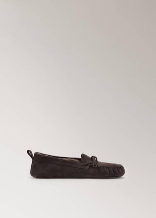 Mango Mocassins cuir doubl&eacute;s cuir marron - Femme - 36 - MANGO