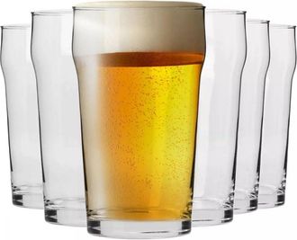 Krosno | Nonic Biergl&auml;ser | Set 6 x 500 ml | Mixology Kollektion | F&uuml;r Lager- und Stockgl&auml;ser | Dicker Ring, stabiler Boden | F&uuml;r Partys & Partys | Bleifreie