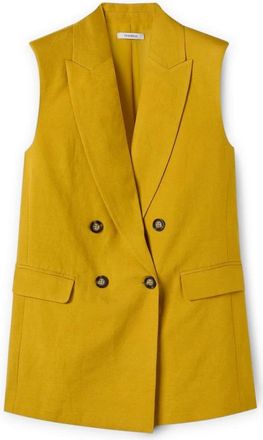Motivi Weste aus Leinengemisch - - Suits - Damen - Gelb - XS