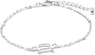 Luxenter Armband Alphabet mit Silber-Finish - Buchstabe D, Einheitsgr&ouml;&szlig;e, Metall, Ohne Edelstein