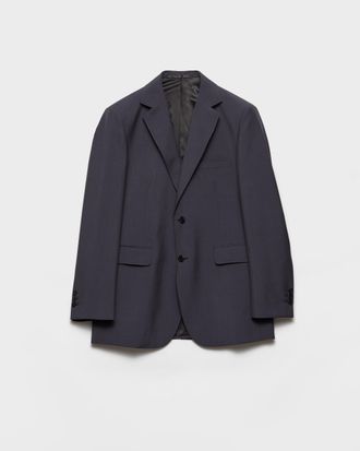 Prada Einreihige Jacke aus Wolle und Mohair