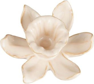 Ib Laursen Kerzenhalter f/2,2 cm Kerze Daffodils Butter Cream H: 4,3 &Oslash;: 11,5