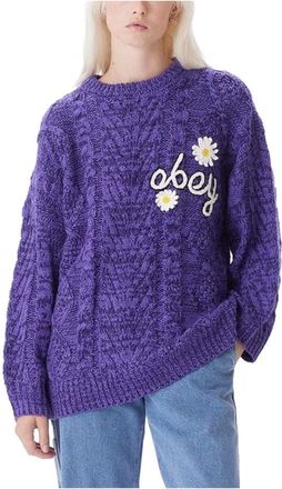 Obey Femme, Pulls, Violet, Taille: 36 FR Flora Sweater