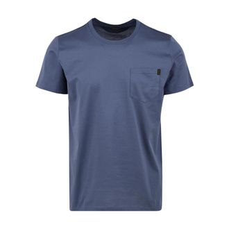 Moorer Bruzio-Jcl T-Shirt - - Tops - Herren - Blau - 2XL