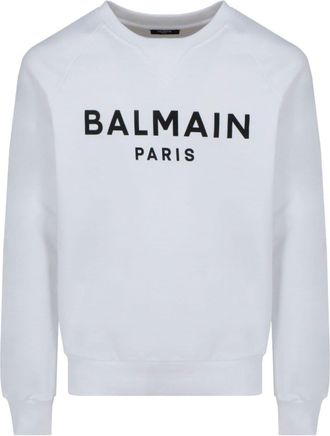 Balmain Sweatshirt mit Logo-Print - Weiß