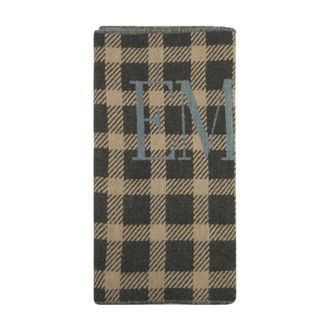 Emporio Armani unisex, Accessoires, Brun, Taille: ONE Size &Eacute;charpe &agrave; motif &agrave; carreaux et logo