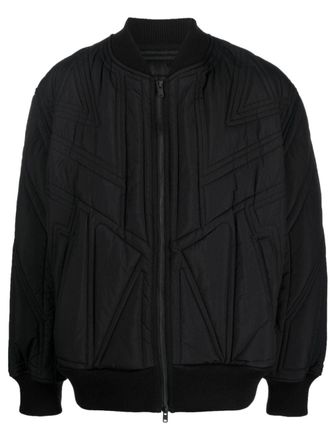 Yohji Yamamoto veste bomber &agrave; design matelass&eacute; - Noir
