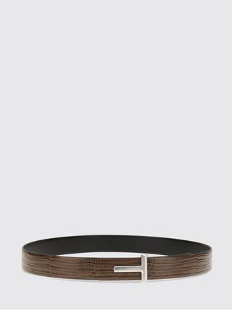 Tom Ford Ceinture ajustable en cuir &agrave; imprim&eacute; effet python avec boucle en T