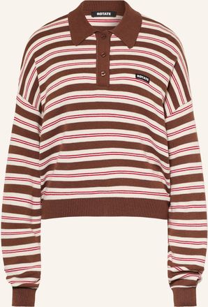 Rotate Rotate Strick-Poloshirt braun