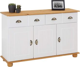 IDIMEX Sideboard Colmar Kommode, Kiefer massiv, in wei&szlig;/braun, Landhausstil