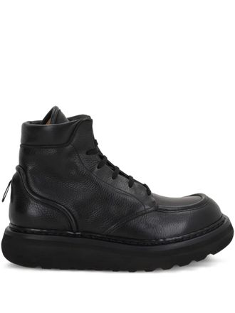 Premiata bottines lacées à semelle épaisse - Noir