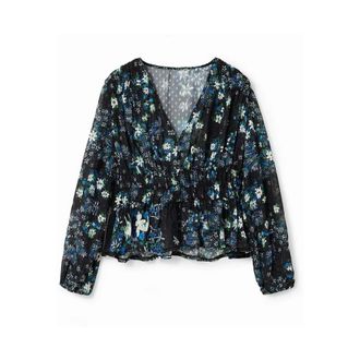 Desigual Gewebte Langarmbluse - - Blouses & Shirts - Damen - Mehrfarbig - S