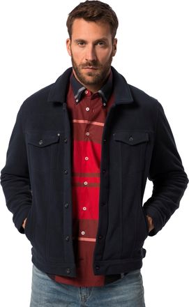 JP1880 Herren gro&szlig;e Gr&ouml;&szlig;en &Uuml;bergr&ouml;&szlig;en Menswear L-8XL Fleecejacke, Truckerstyle, Knopfleiste, Brusttaschen, bis 8 XL Navy blau 3XL 823724130-3XL