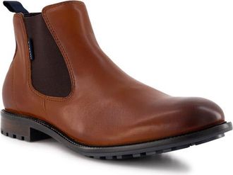 Bugatti Herren Chelsea Boots braun Glattleder