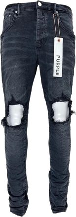 Purple ripped detail jeans - Grau