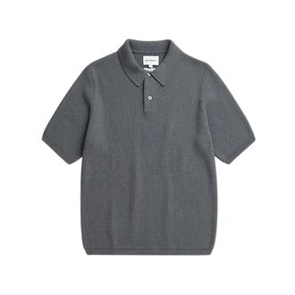 Norse Projects Anholt Cotton Crepe Polo - - Tops - Herren - Grau - S