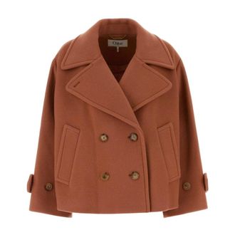 Chlo&eacute; Zweireihige Knopfjacke - - Coats - Damen - Rosa - XS