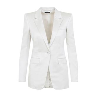 Tom Ford Duchesse Einreihiger Blazer - - Jackets - Damen - Wei&szlig; - S