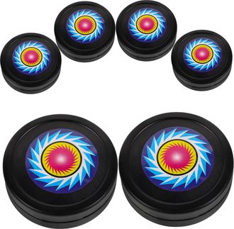 Cabilock 6 Stück Hockey Pucks Schwarz Vielseitig Outdoor Indoor Training Sportspiel Zubehör für Eishockey Roller Hockey Straßeneishockey