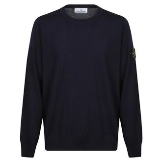 Stone Island Pullover mit Rundhalsausschnitt - - Knitwear - Herren - Blau - 2XL