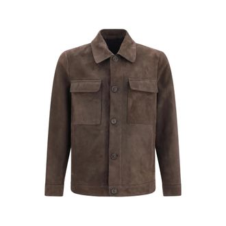 Santoro London Button-up Suede Jacket