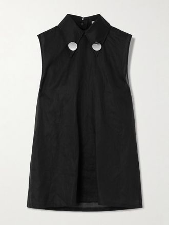 Jil Sander &Auml;rmelloses Oberteil Aus Baumwoll-voile - Schwarz