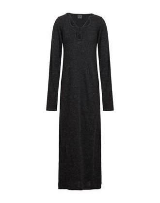 8 by YOOX KNITTED LAM&Eacute; LONG DRESS